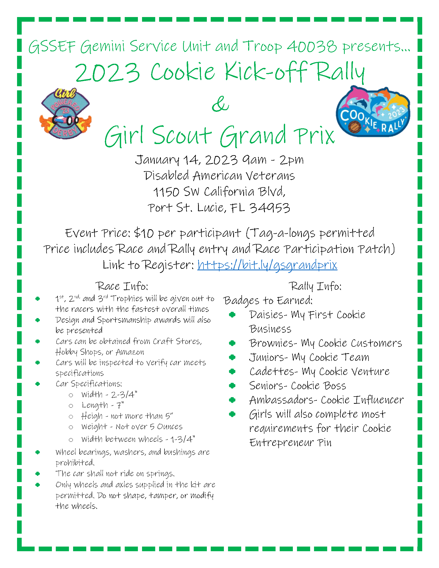 January 2023 Leader Meeting Notes – Gemini Girl Scouts